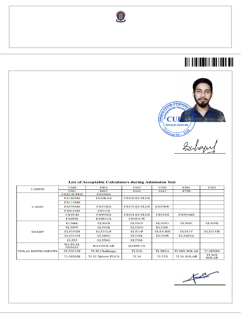 CUET Admission Card Details 2024-25 | PDF