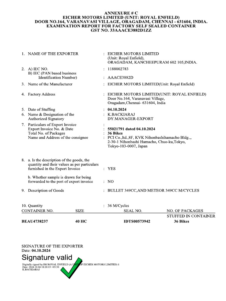 Annexure C 55021791 | PDF