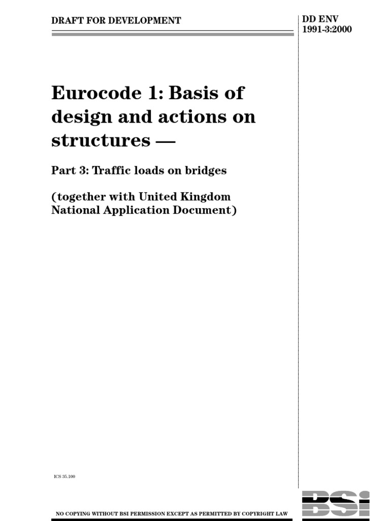 Eurocode 1.3 Basis of Design and Actions on Structures | Fatigue (Material) | Structural Load