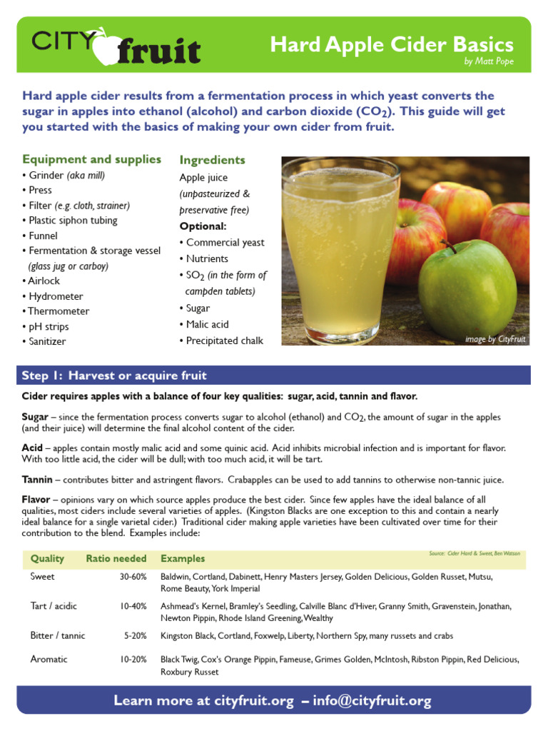 Hard-Apple-Cider-Basics | PDF | Cider | Yeast