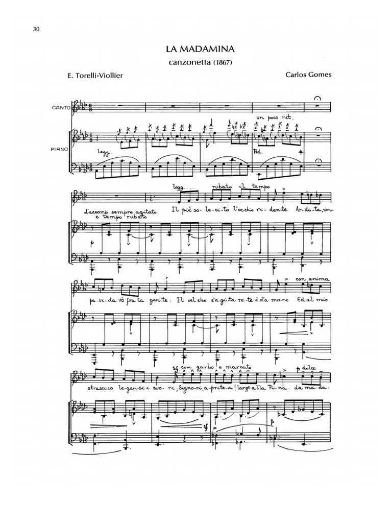 Carlos Gomes - La Madamina | PDF