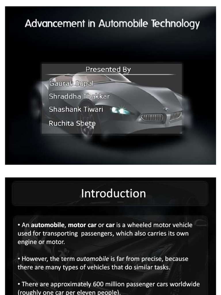 Advancement in Automobile Technology | PDF