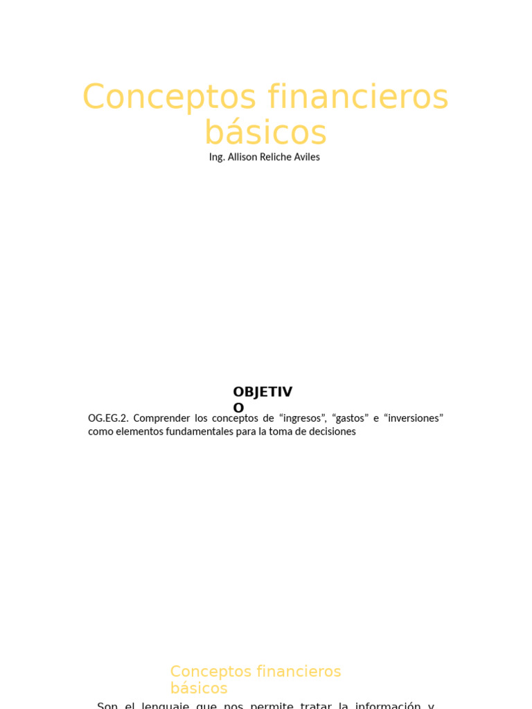 Conceptos Financieros Bã¡sicos 2 | PDF