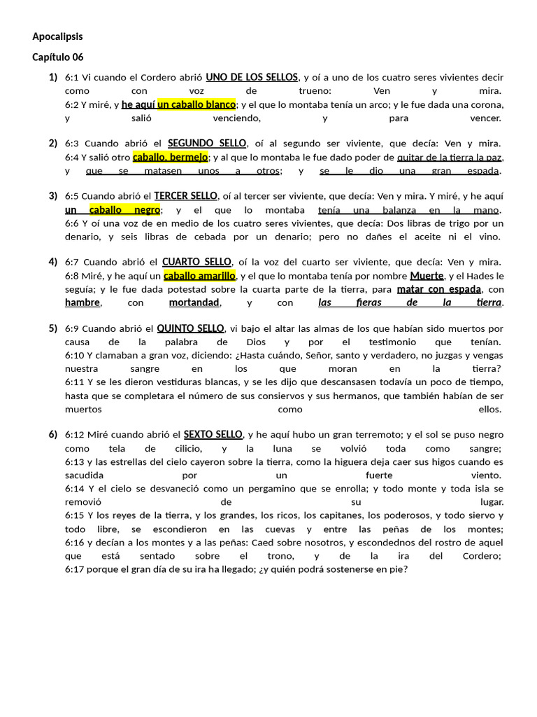 Apocalipsis 6 | PDF