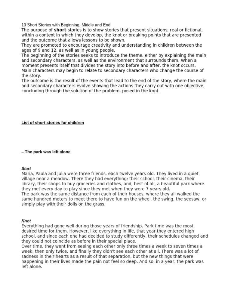10 Short Stories With A Beginning | PDF | Cakes