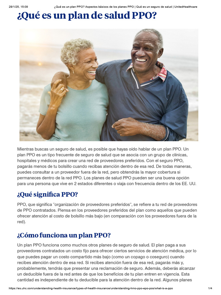 Guía de Planes de Salud PPO | PDF | Medicare (Estados Unidos) | Cuidado de la salud