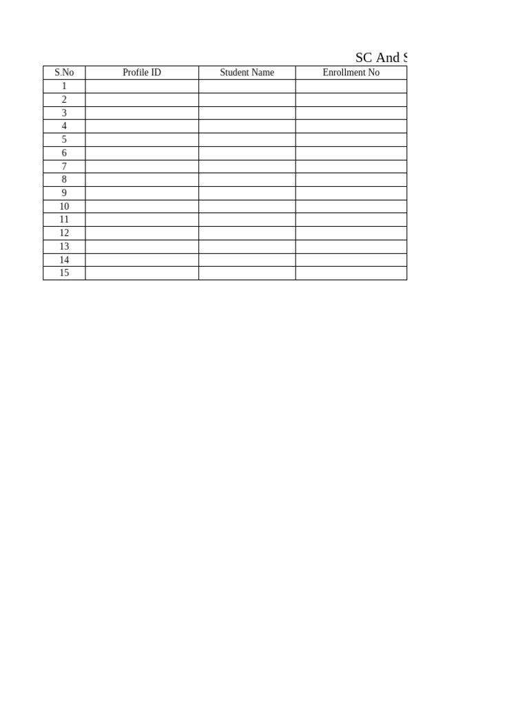 SC&ST Student Issue Format | PDF