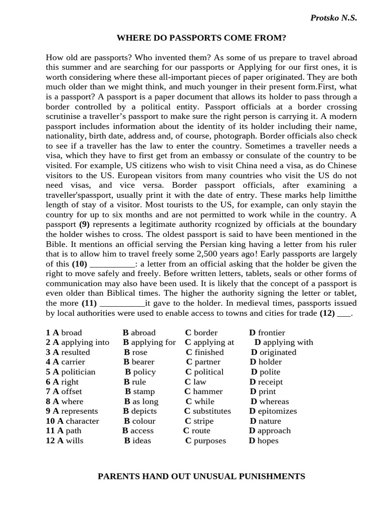 History and Purpose of Passports | PDF | Passport | Travel Visa