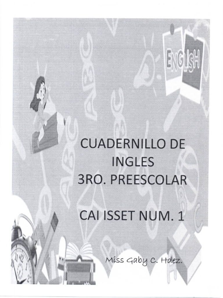 Cuadernillo de Ingles 3ro. de Preescolar | PDF