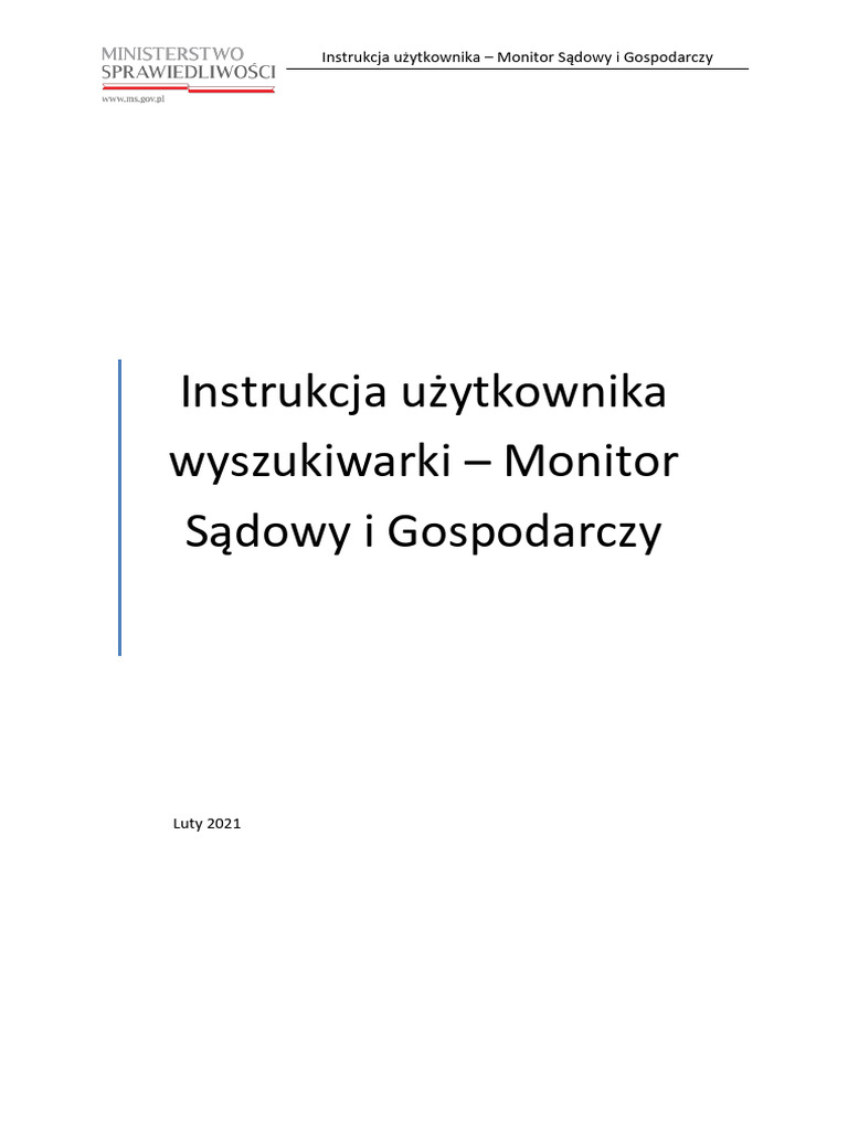 MSiG 2 0 - Instrukcja Użytkownika Systemu v1.0 | PDF