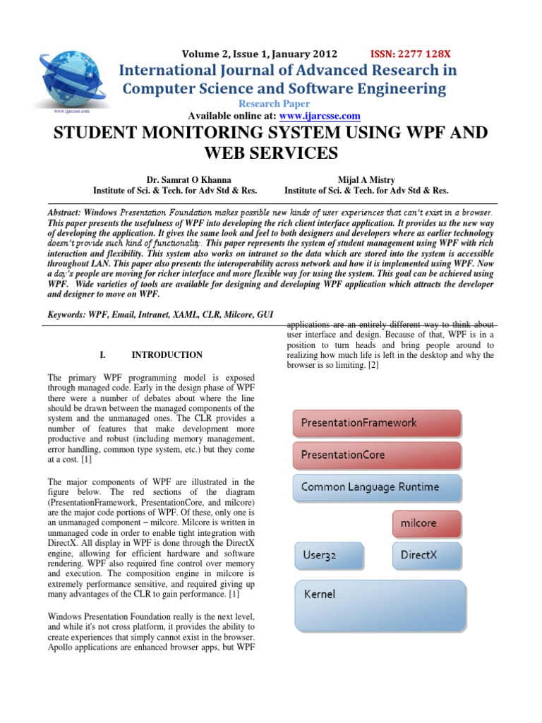 Student Monitoring System Using WPF and Web Services | PDF | Windows ...