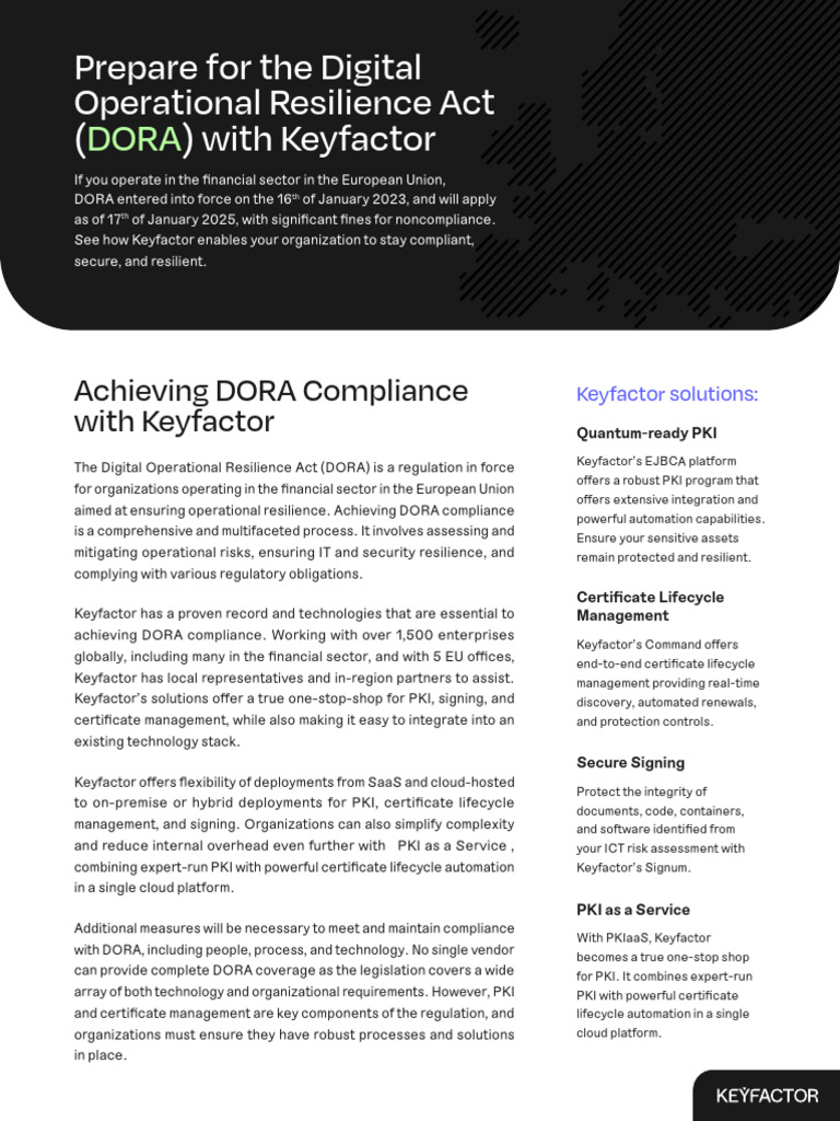 dora | PDF | Public Key Certificate | Regulatory Compliance