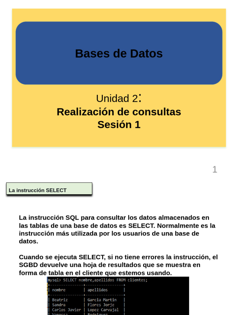 Guía de Consultas SQL SELECT | PDF | Informática | Matemáticas
