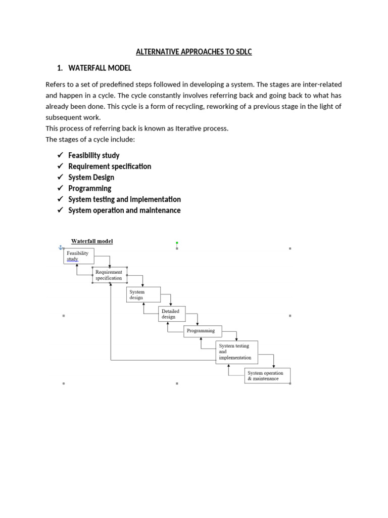 Alternative Approaches To SDLC | PDF | System | Systems Engineering