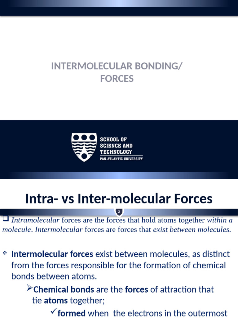 Intermolecular Bonding | PDF | Intermolecular Force | Chemical Bond