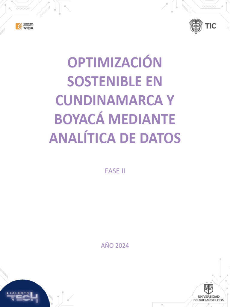 Analítica Sostenible en Cundinamarca y Boyacá | PDF