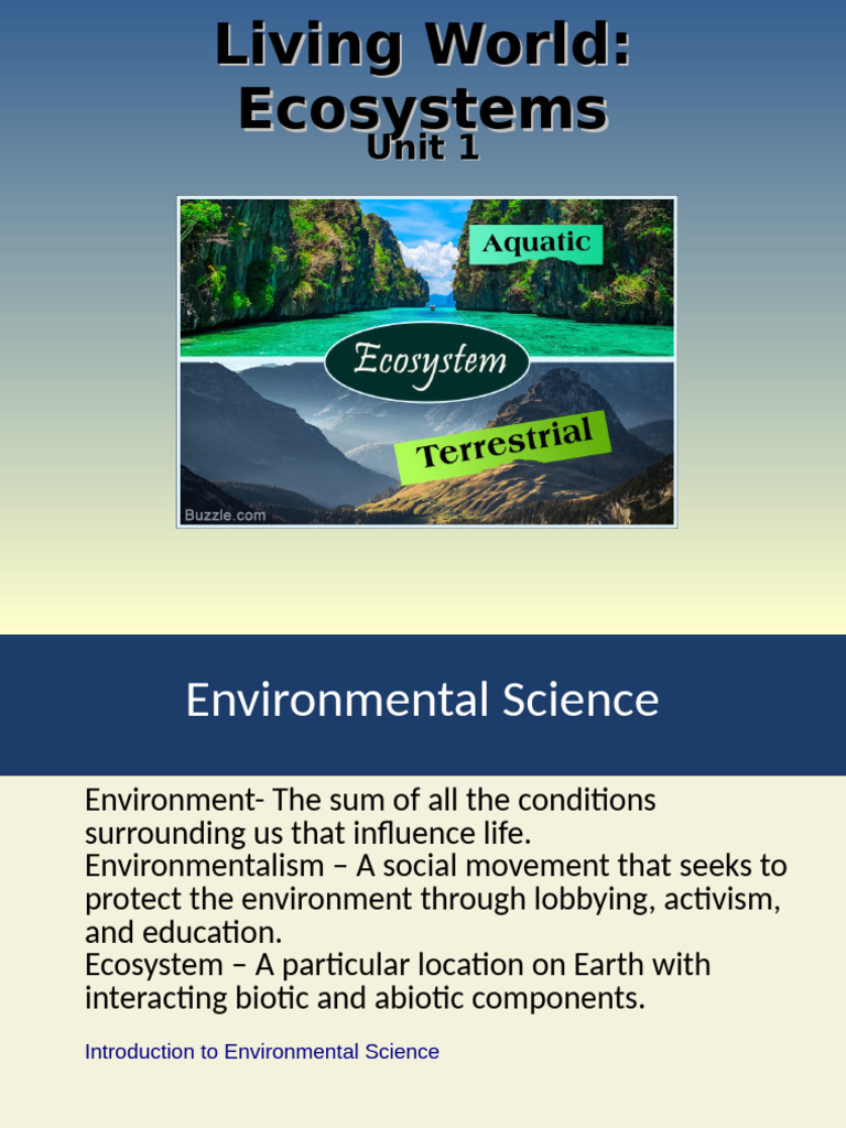 Unit 1 Ecosystems | PDF | Ecosystem | Nature