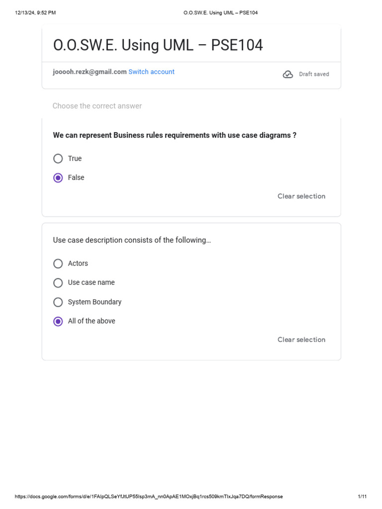 O.o.sw.e. Using Uml - Pse104 | PDF | Use Case | Unified Modeling Language