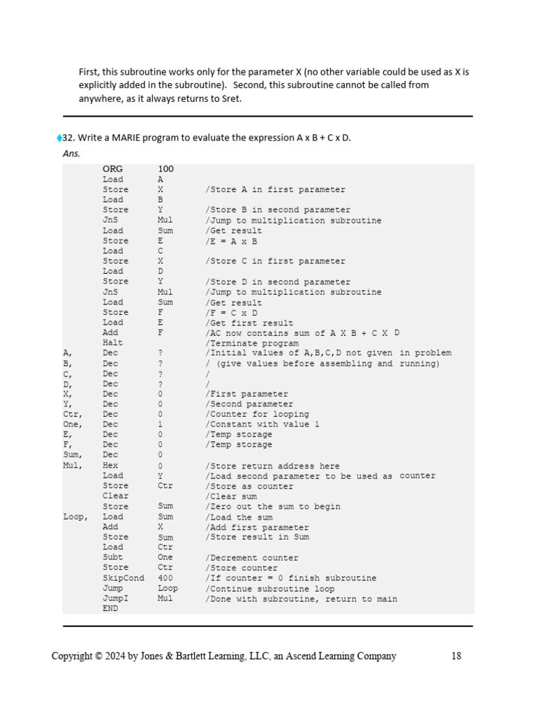 Problemas Resueltos codigoMARIE | PDF | Parameter (Computer Programming) | Control Flow