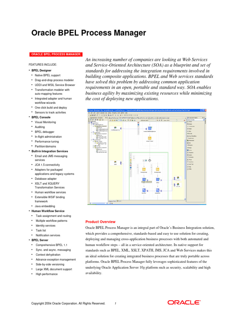 oracle_bpel_process_manager_datasheet | PDF | Service Oriented Architecture | Web Service