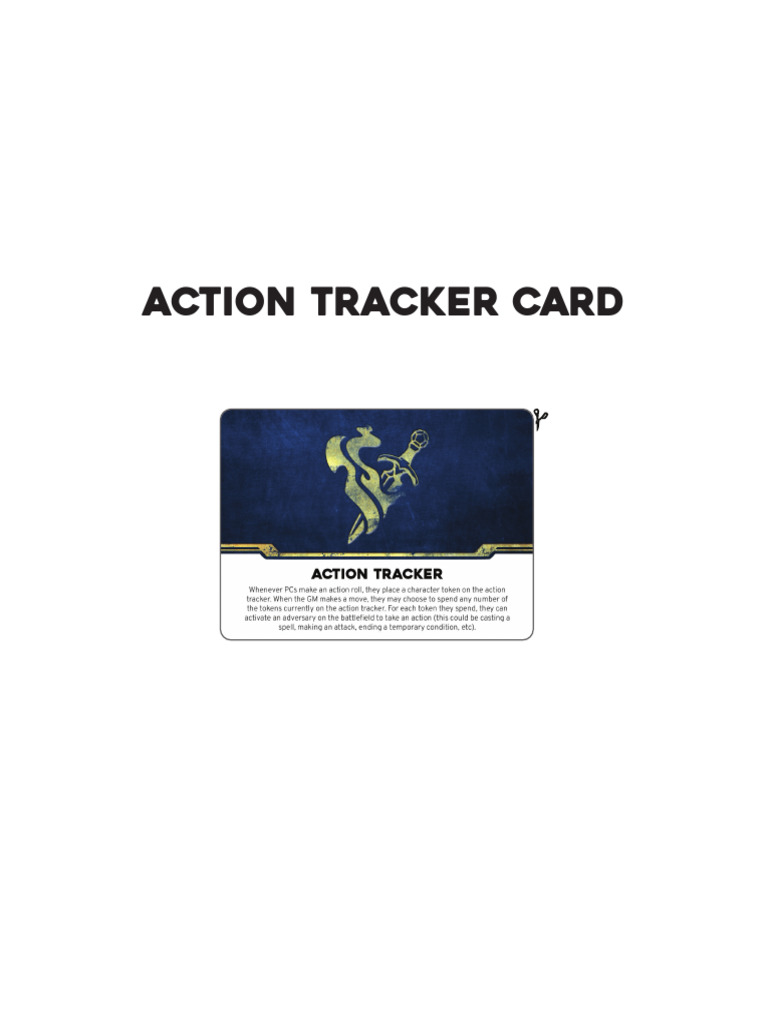 DH v1-2 Cards - Action Tracker | PDF