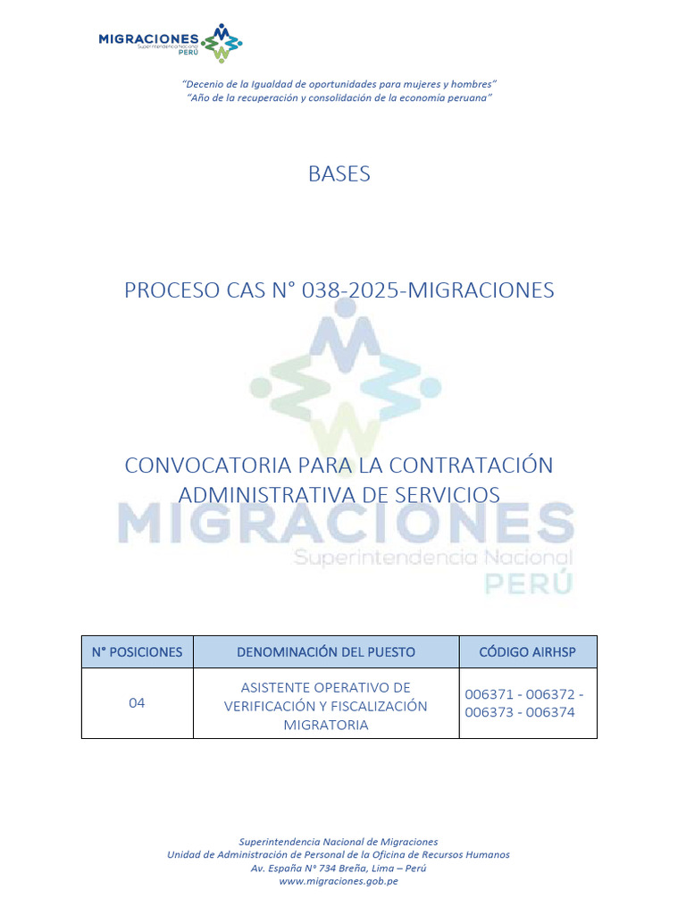 Cas 038-2025 | PDF | Gestión de recursos humanos | Perú