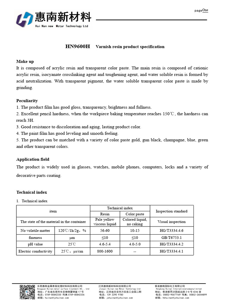 Acrylic Resin Varnish Specifications | PDF | Paint | Varnish