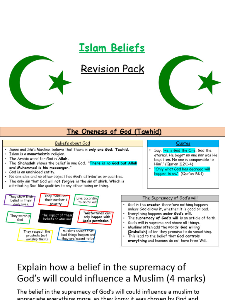 Key Beliefs in Islam: Tawhid and More | PDF | God In Islam | Shia Islam