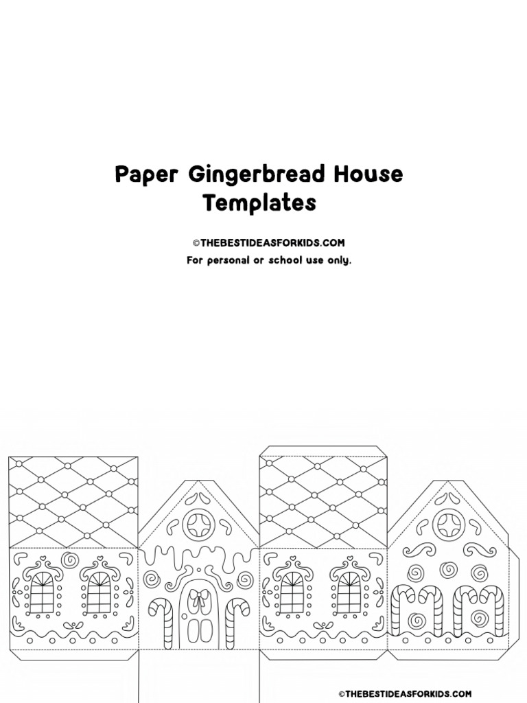 Paper Gingerbread House Templates The Best Ideas For Kids | PDF