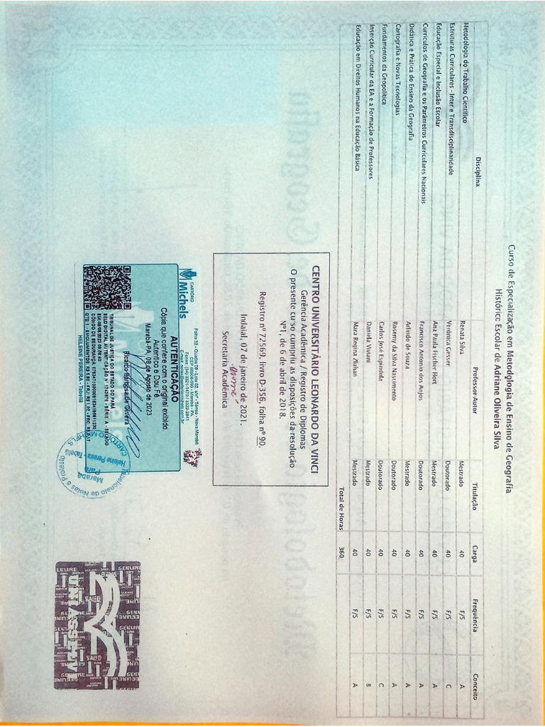 Pos Metodologia Autenticado Verso | PDF