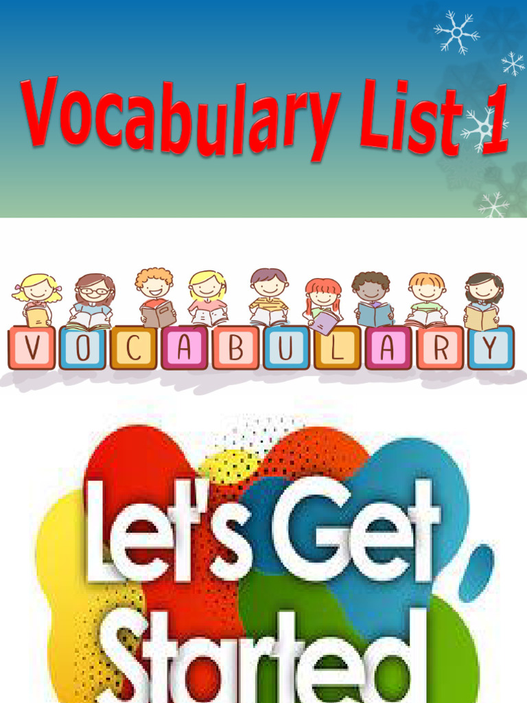 Vocabulary list 2 | PDF Vocabulary list 2 | PDF