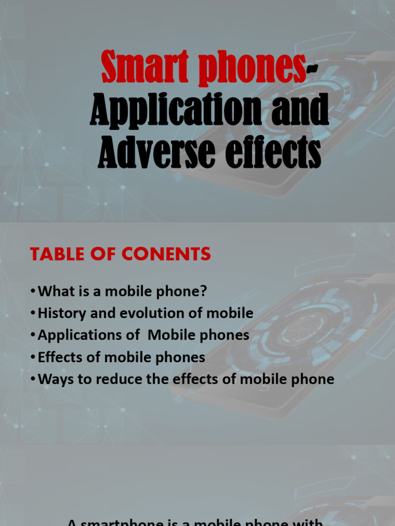 Mobile Phones: Benefits and Risks | PDF | Mobile Phones | Smartphone