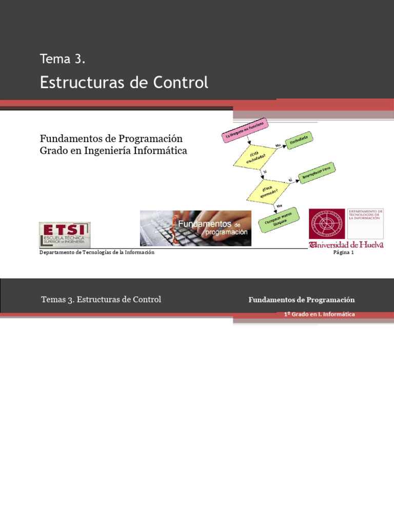 Tema 3. Estructuras de Control | PDF | Flujo de control | Tecnologías ...