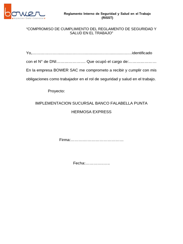 CARGO DE ENTREGA Y COMPROMISO DEL RISST | PDF