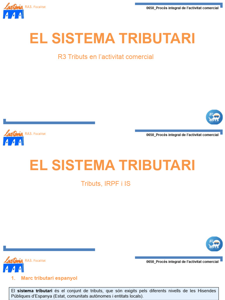 RA3 - Sistema Tributari | PDF