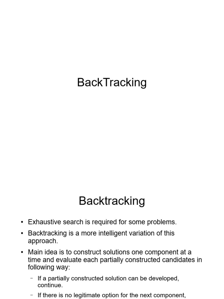 DSA Backtracking Branch Bound Lec34-36 | PDF | Computer Programming ...