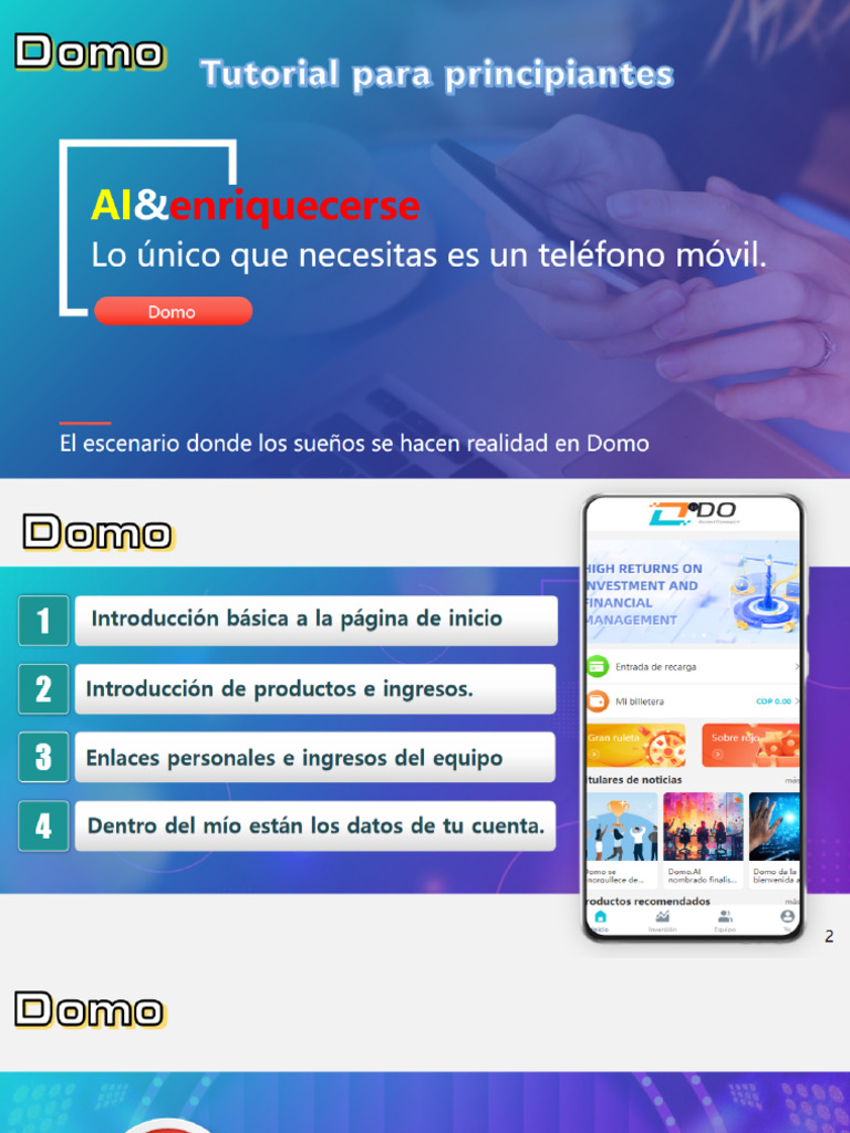 Tutorial para principiantes de Domo | PDF