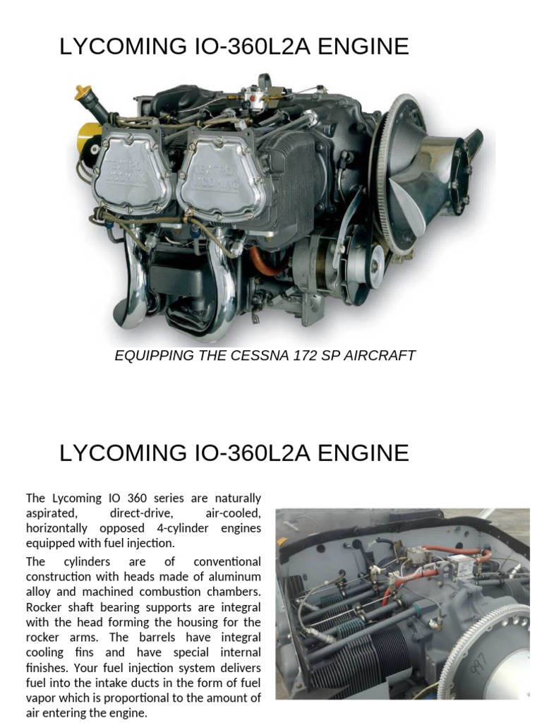 Motor Lycoming Io-360l2a | PDF | Piston | Engines