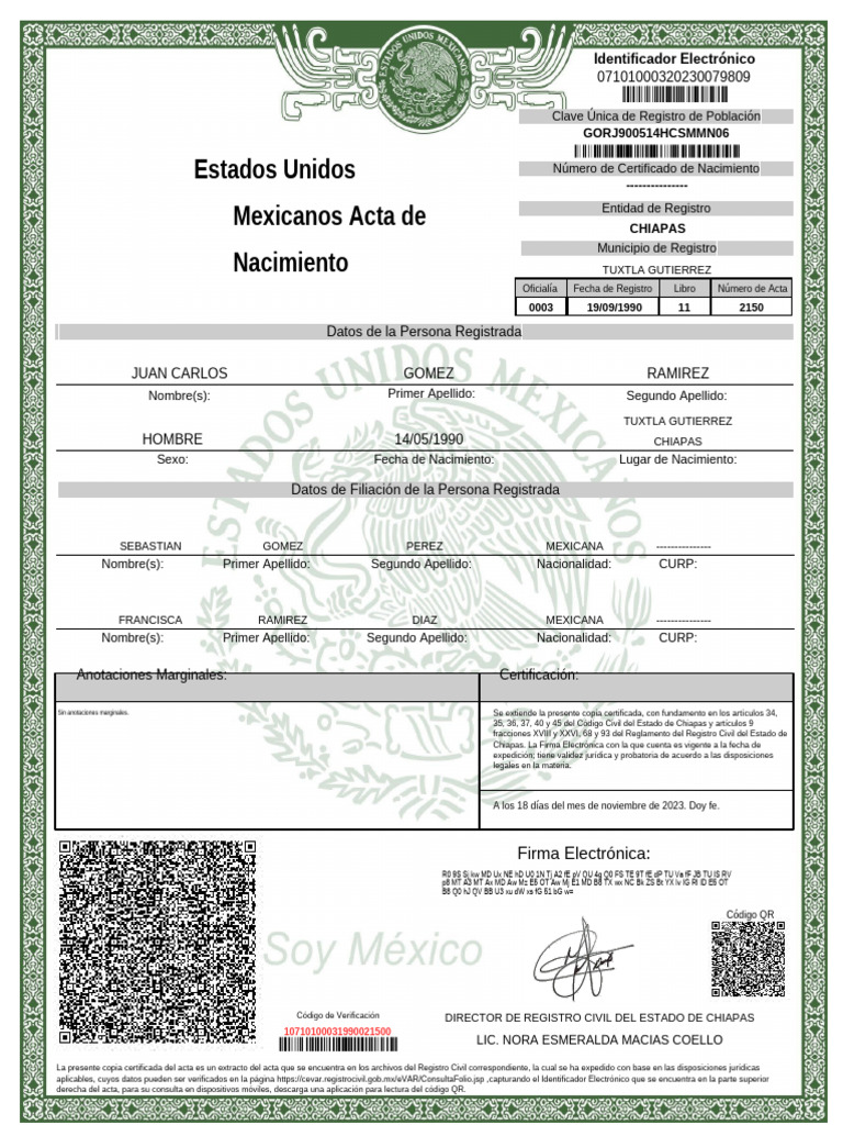 Actas de Nacimiento Editable | PDF | Comunicación escrita | Prevención del crimen