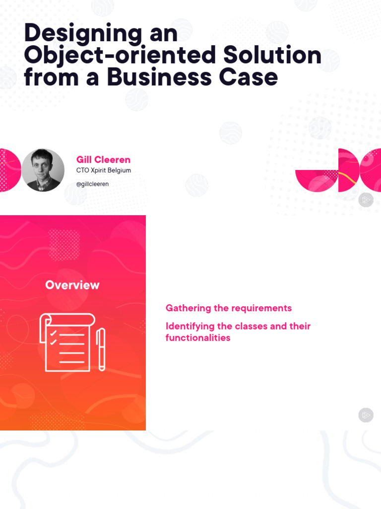 Designing An Object Oriented Solution From A Business Case Slides | PDF | Inventory