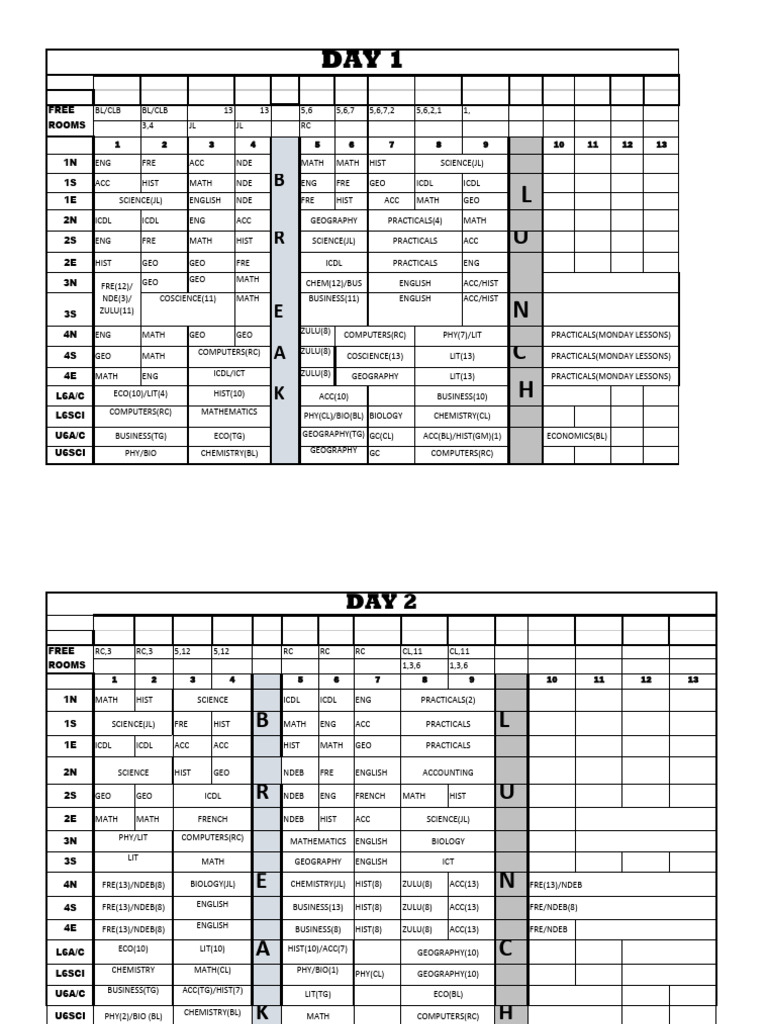 Master Timetable 1 | PDF | Science | Inquiry