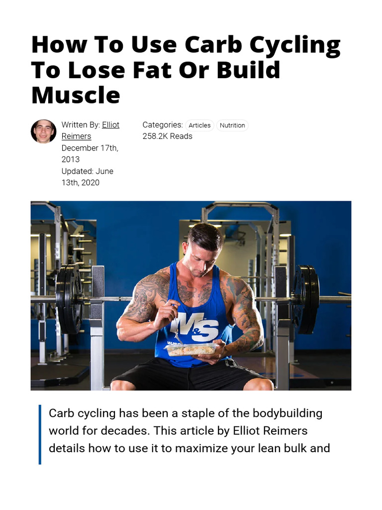 How To Use Carb Cycling To Lose Fat or Build Muscle - Muscle & Strength ...