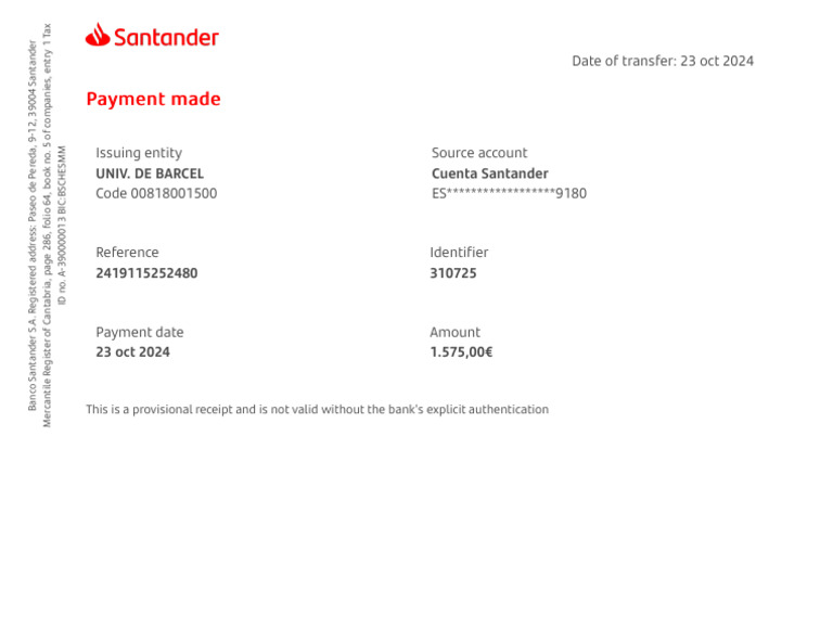 Pago Primera Cuota | PDF