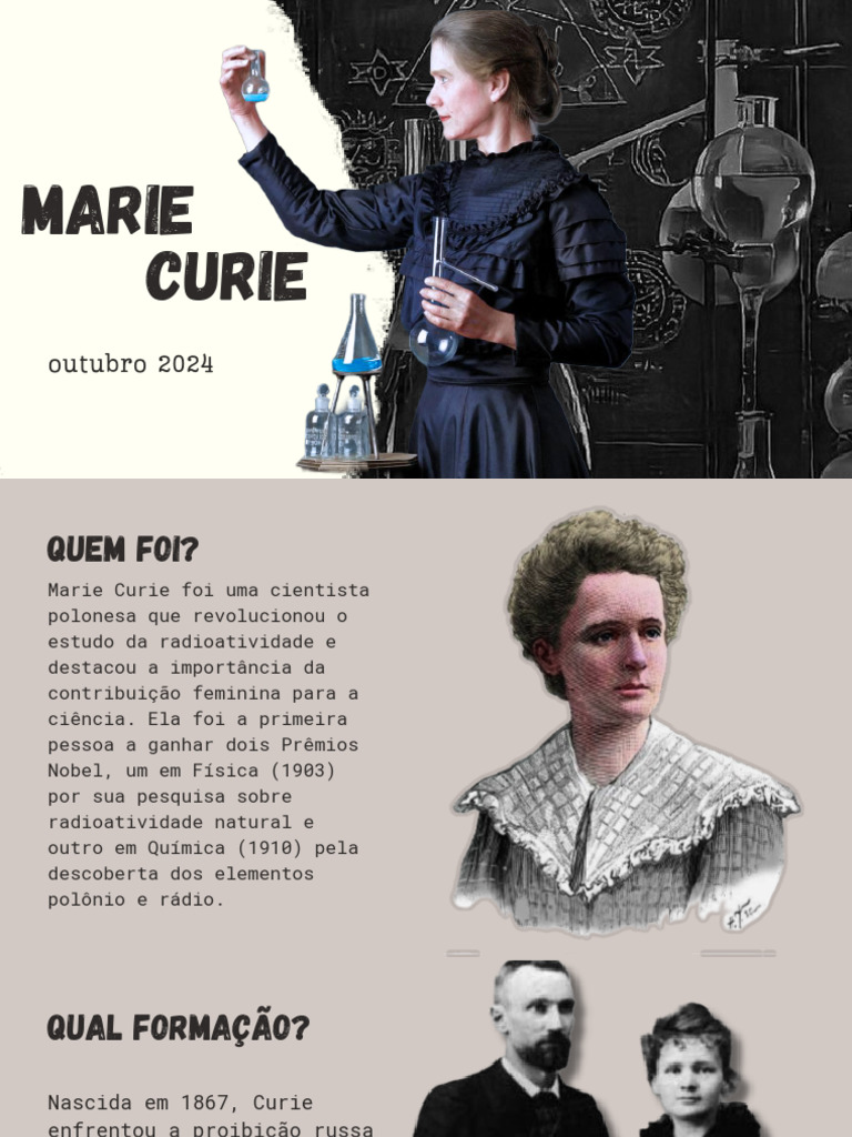 Slide Sobre A Biografia de Marie Curie | PDF