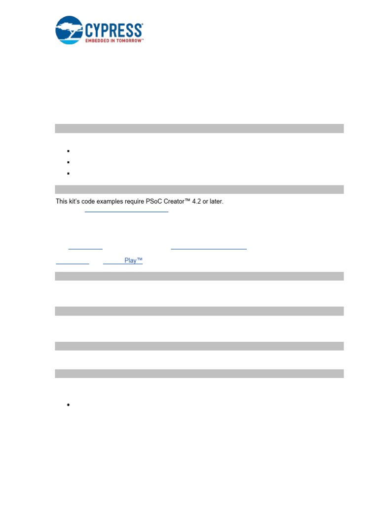 CY8CPROTO-063-BLE PSoC 6 BLE Prototyping Kit Release Notes | PDF ...