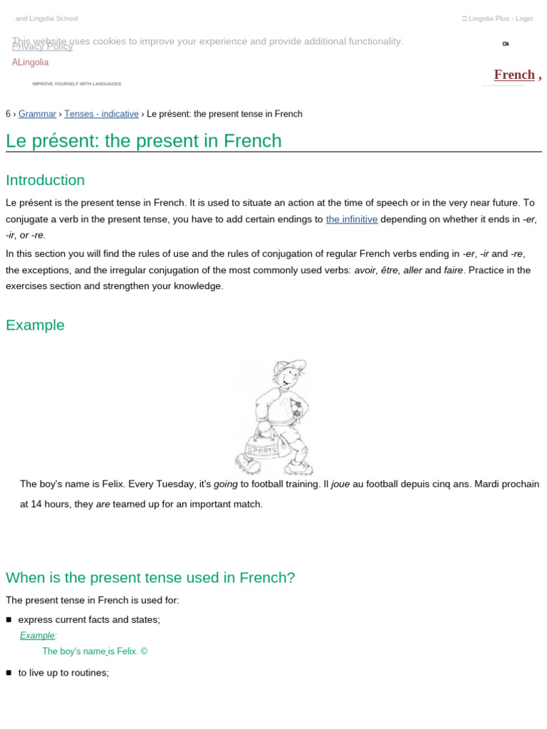 The Present - The Present in French. | PDF | Grammatical Conjugation ...
