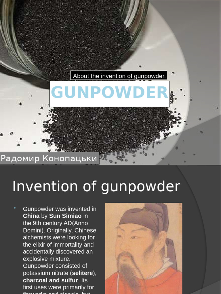 History and Invention of Gunpowder | PDF
