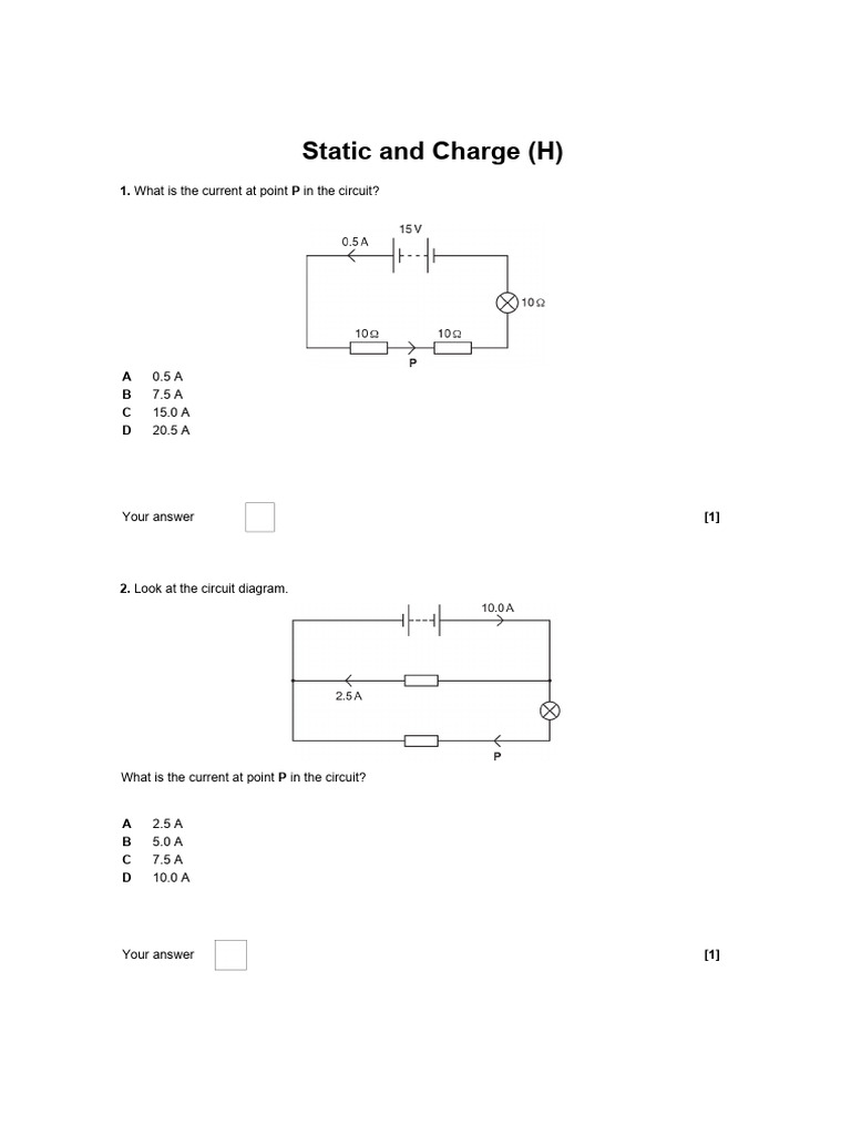 P3 Electricity QP (PMT MERGE) | PDF | Voltage | Electrical Network