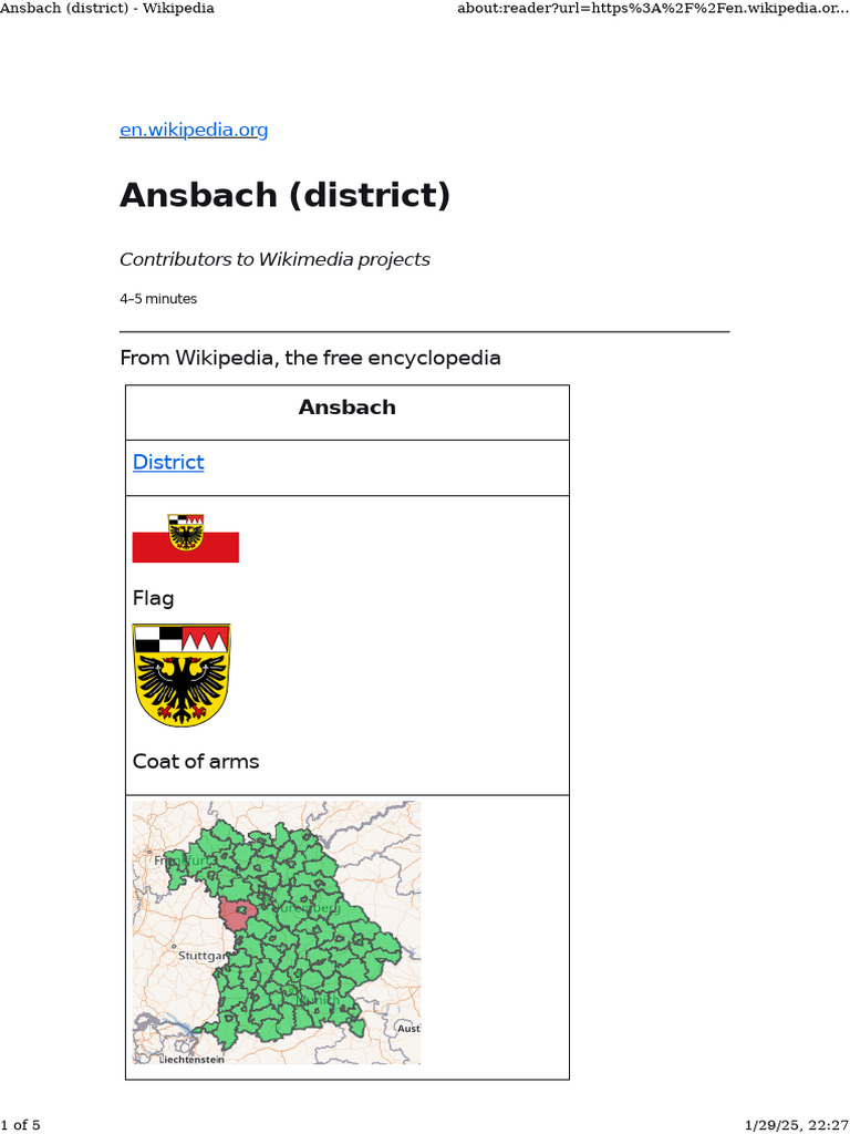 Ansbach District Overview 2023 | PDF | Feudalism