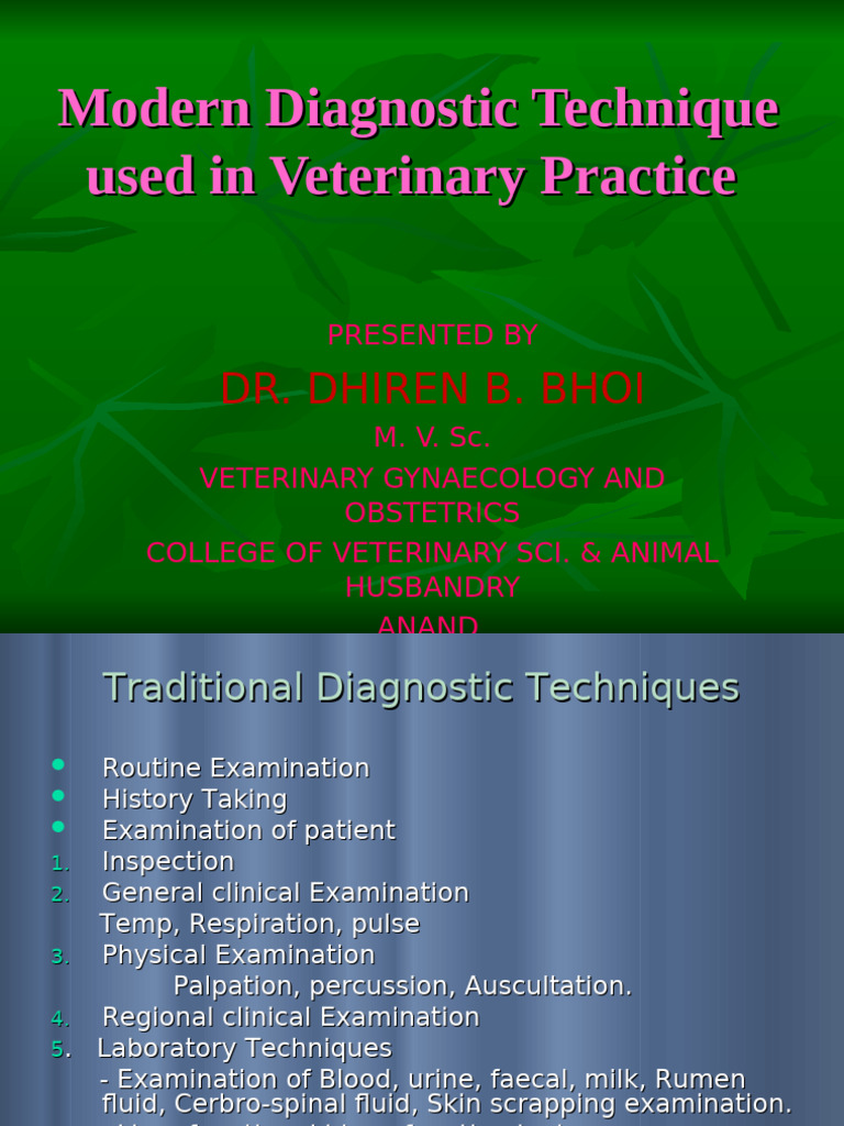 Veterinary Diagnostic Advances | PDF | Radiography | X Ray
